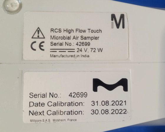 MILLIPORE RCS High Flow Touch Microbial Air Sampler in Lille, France