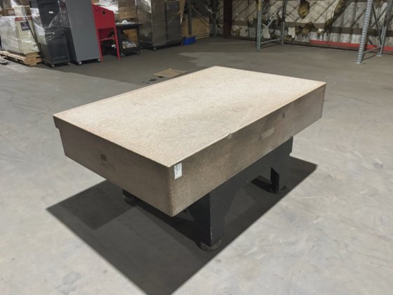 Pink Granite Stone Inspection QC Table, 72" x 48" x 12" in Baroda, MI, USA