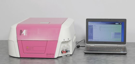 Millipore guava easyCyte 8HT High Throughput Flow Cytometer w/ Laptop ...