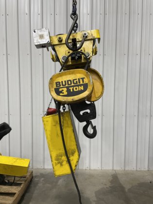Budgit 3 Ton Chain Hoist with Trolley in Alto, MI, USA