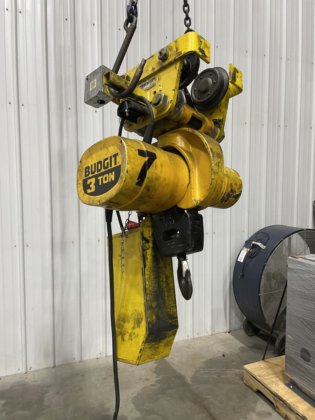 Budgit 3 Ton Chain Hoist with Trolley in Alto, MI, USA