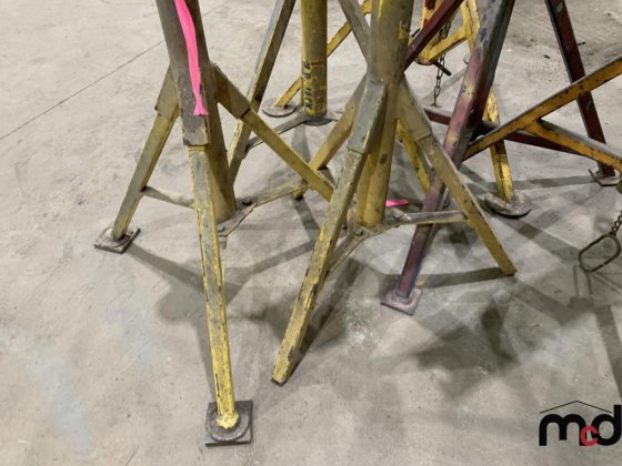 (6) Pipe Stands in Saskatoon, Saskatchewan, Canada