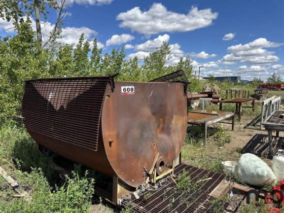Garbage Burn Bin on Skid in Nisku, Alberta, Canada