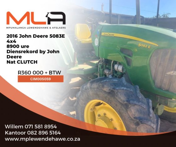 2016 JOHN DEERE 5083E in Mpumalanga, South Africa