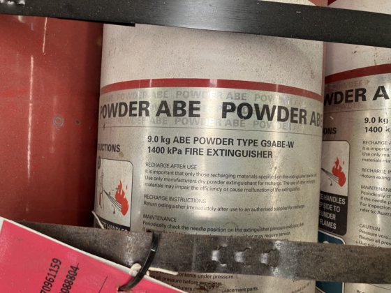 Pallet of 9Kg Powder ABE Fire Extinguishers, Fully Charged State, in ...