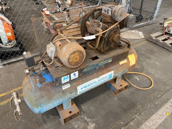 PeerLess Air Compressor, 3 Phase Powered, Tank Capacity in Australia