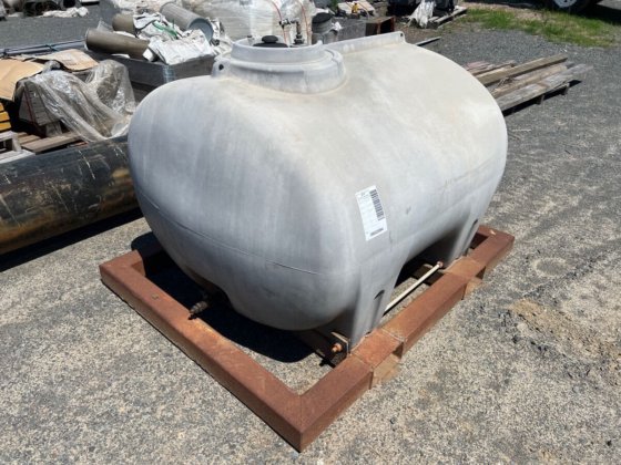 Large Plastic Diesel Storage Tank On Stand, Scratches, Dents, Cracks ...