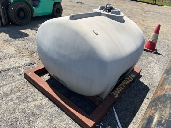 Large Plastic Diesel Storage Tank On Stand, Scratches, Dents, Cracks ...