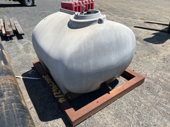 Large Plastic Diesel Storage Tank On Stand, Scratches, Dents, Cracks ...