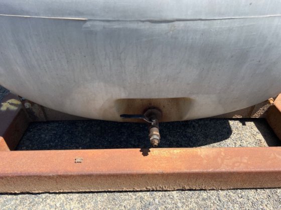 Large Plastic Diesel Storage Tank On Stand, Scratches, Dents, Cracks ...