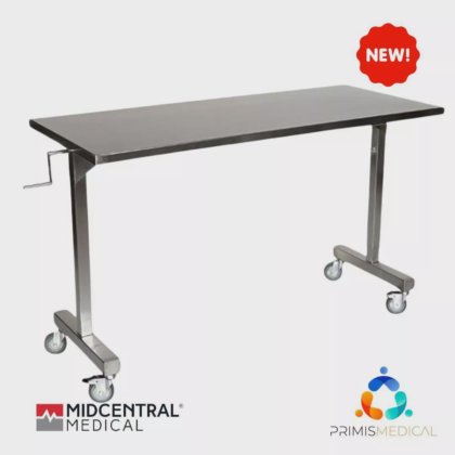 Midcentral Medical MCM-530 Height Adjustable Instrument Table with Leg ...