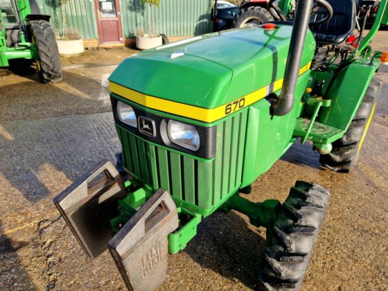 1990 John Deere 670 4WD Tractor in Royston, United Kingdom