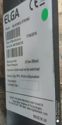 ELGA MICROMEG STRONG WATER DEIONISER in Rathdowney, Ireland