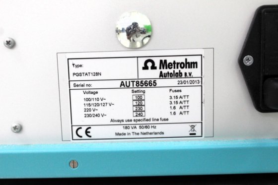 AutoLab PGSTAT128N Electrochemistry Potentiostat with NOVA Software ...