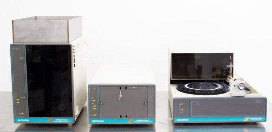 Beckman System Gold HPLC Autoinjector, Detector, Solvent Modules in ...
