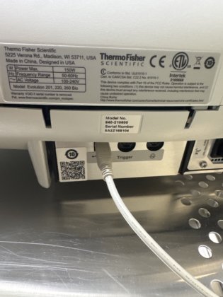 Thermo Evolution 220 UV-Visible Spectrophotometer New Instrument Power ...