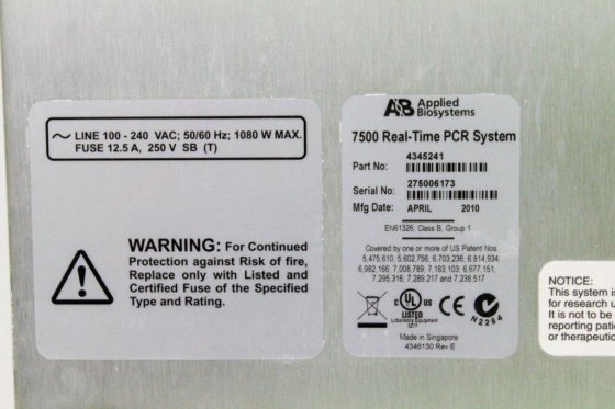 Applied Biosystems 7500 Real Time PCR System in Temecula, CA, USA