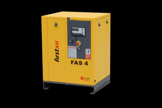 FirstAir FAS043 5 HP 230 Volt Three Phase Base Mount Rotary Screw Air ...