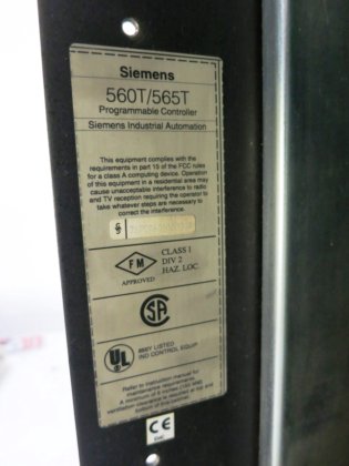 Siemens 560T / 565T Programmable Controller Module Simatic PLC Rack ...