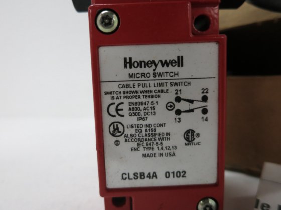 Honeywell CLSB4A Cable Pull Limit Switch Micro Switch (DW6150-1) in ...