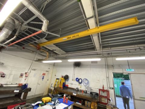 Steel Single Girder, with 1ton chain block in Leeming Bar, United Kingdom