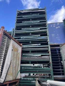 Five Collapsable Stackable Steel Stillages, each approx. 1.6m x 1.2m in ...