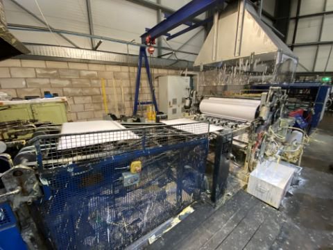 SINGLE COLOUR COATER, control panel, fume extraction hood and fan ...