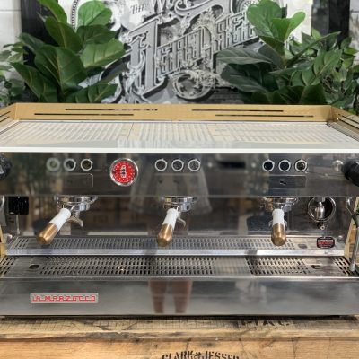 La Marzocco Linea PB 3 Group White & Gold with Pesado Handles in Sydney ...