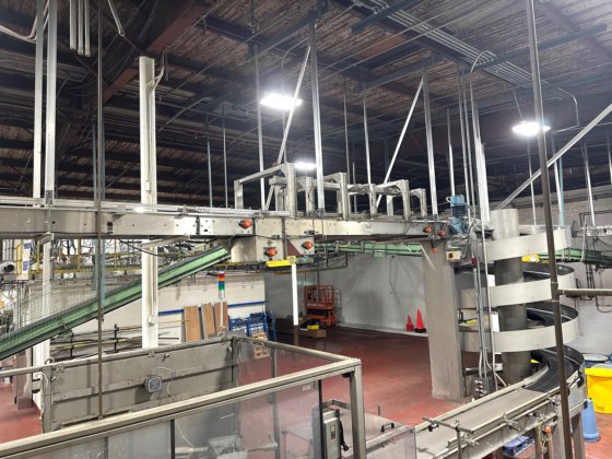 Ryson Spiral Incline Case Conveyor Elevator in Hickory, NC, USA