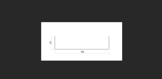 009 - 100mm Window sill Roll formed profile in Metal Roll Formed Profiles