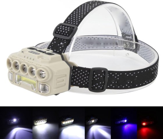 MOTION SENSOR RECHARGEABLE 7 LED+ COB HEADLAMP in Edmonton, Alberta, Canada