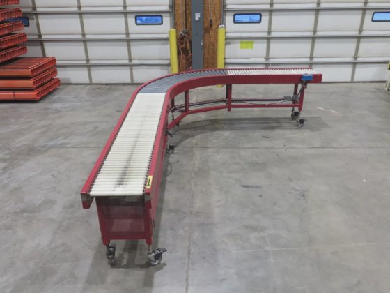 Accumulation Roller Conveyor 90° Curve RH 16"BF Variable Speed Drive ...