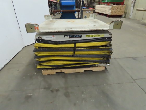 Airfloat 2000Lb Pneumatic Air Scissor Lift Table 50x50" Turntable Top ...
