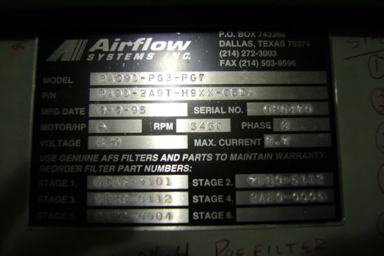 AIRFLOW SYSTEM WITH EZ ARM EXTRACTION SYSTEM AIR HANDLER #81728 in Ames ...