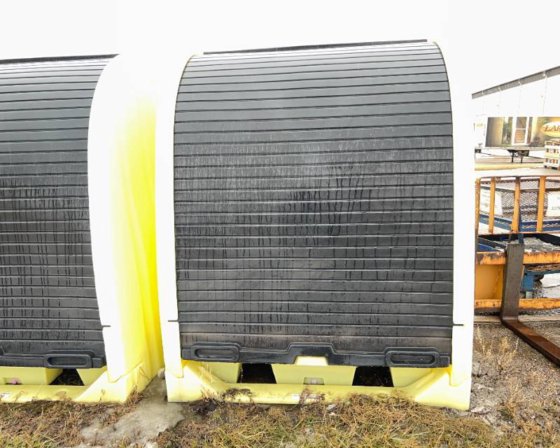 Covered Spill Containment w/ Drain in Lake Mills, IA, USA