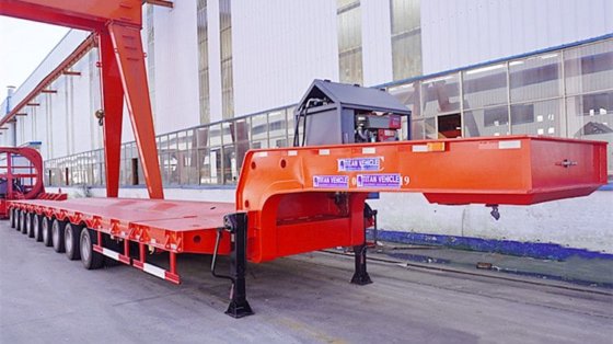 9 Axle Extendable Low Bed Trailer in Jinan, Shandong, China