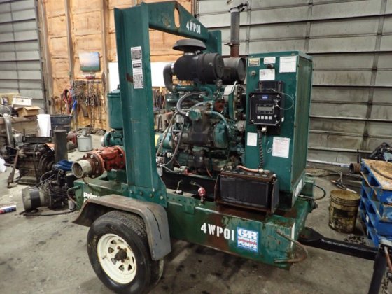 Gorman Rupp PA4A60 4" Water Pump RUNS MINT! VIDEO! DEERE DIESEL Trash ...