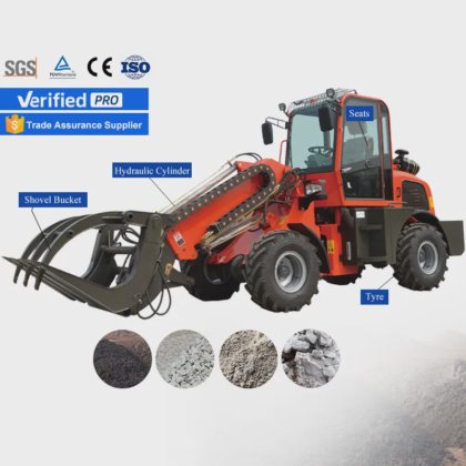 Lane Multifunctional Log Loader Trailer Back Hoe Mini Loader Backhoe ...