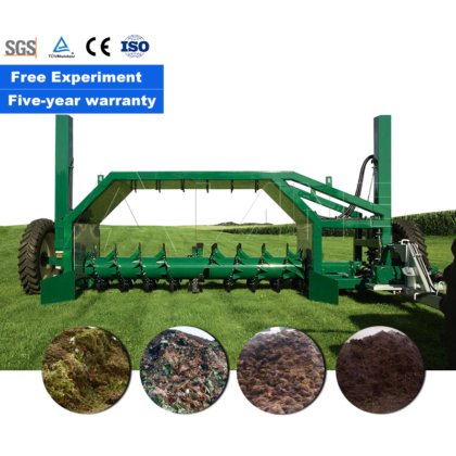 Lane Pull-Type Compost Windrow Turner Organic Fertilizer Compost System ...