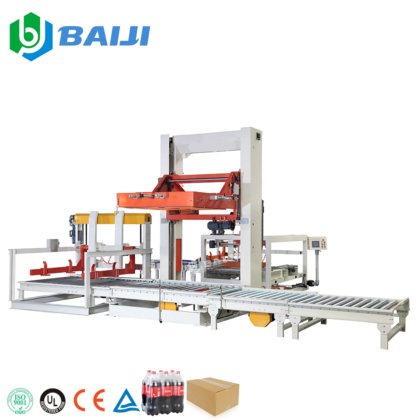 Automatic carton box cardboard package palletizing palletizer pallet ...